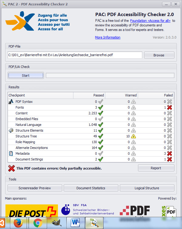 Barrierefreie PDFs erstellen: das PAC-Tool | Systemberatung Evi Leu
